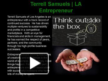 Terrell Samuels_Entrepreneur LA presentation | free to download