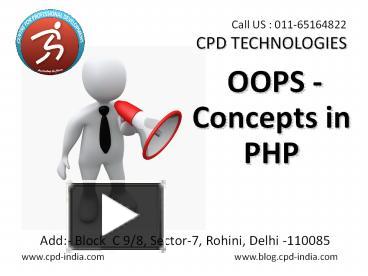 OOPS - concepts in php presentation | free to download