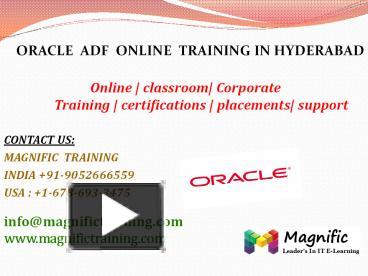 PPT – oracle adf online training in canada,pune PowerPoint presentation ...