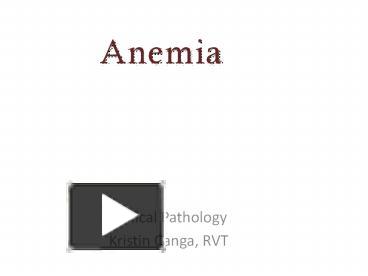 Anemia presentation | free to download