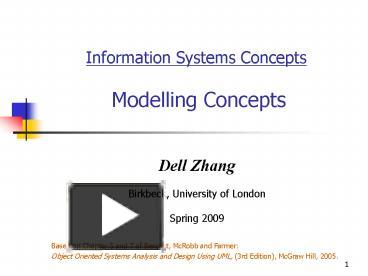 PPT – Information Systems Concepts Modelling Concepts PowerPoint ...