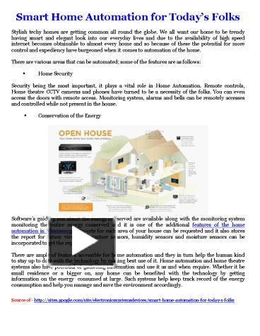 PPT – Smart-Home-Automation-for-Today’s-Folks PowerPoint presentation ...