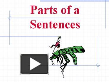 Parts of a Sentences presentation | free to download