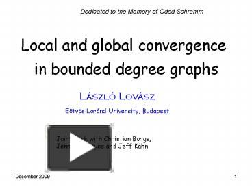 PPT – Local and global convergence PowerPoint presentation | free to ...