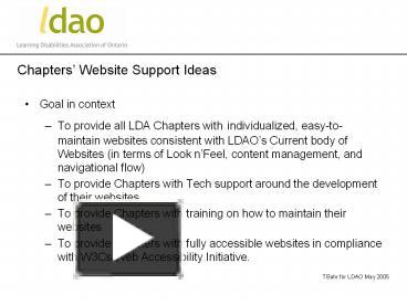 Chapters presentation | free to download