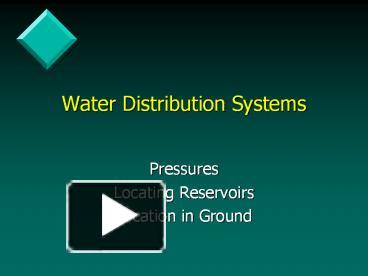 Water Distribution Systems presentation | free to view