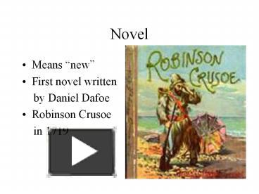 PPT – Novel PowerPoint presentation | free to download - id: 7247ea-NDYzY