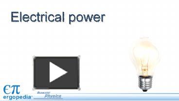 PPT – Electrical power PowerPoint presentation | free to download - id ...