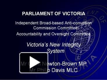 PPT – Parliament of Victoria PowerPoint presentation | free to download ...
