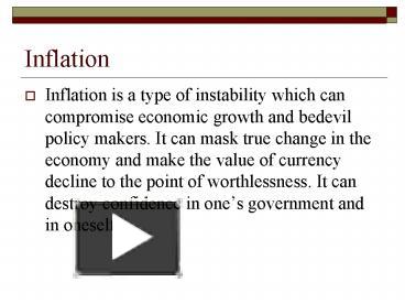 PPT – Inflation PowerPoint presentation | free to download - id: 7250f1 ...