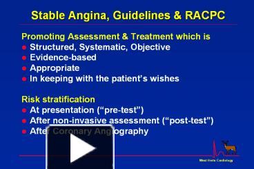 PPT – Stable Angina, Guidelines PowerPoint presentation | free to ...