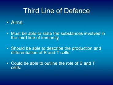 Third Line of Defence presentation | free to view