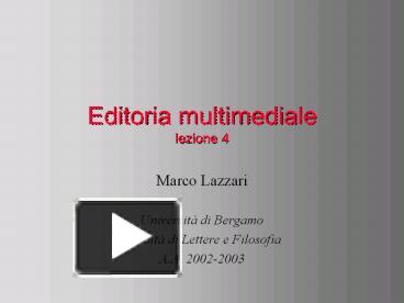 PPT – Marco Lazzari PowerPoint presentation | free to download - id ...
