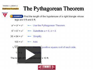 The Pythagorean Theorem presentation | free to download