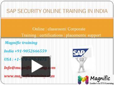 sap security online training in india presentation | free to download