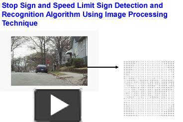 PPT – Stop Sign and Speed Limit Sign Detection and Recognition ...