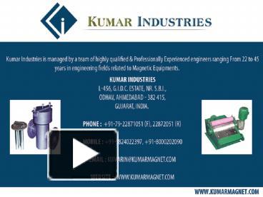 PPT – Roller type magnetic separator PowerPoint presentation | free to ...