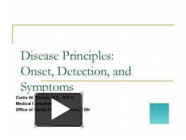 PPT – Disease Principles: Onset, Detection, and Symptoms PowerPoint ...