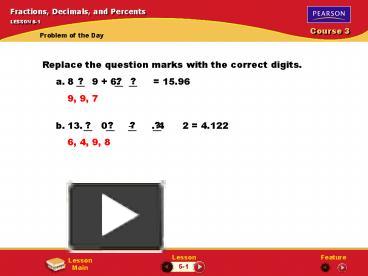 Fractions, Decimals, and Percents presentation | free to download