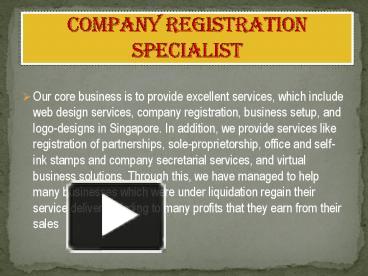 PPT – Company Registration PowerPoint presentation | free to download ...