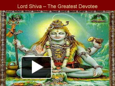 Lord Shiva presentation | free to download