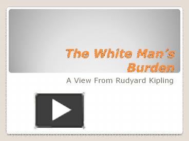 The White Man presentation | free to download