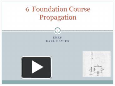 PPT – 6 Foundation Course Propagation PowerPoint presentation | free to ...