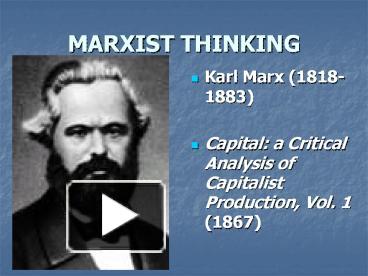 PPT – MARXIST THINKING PowerPoint presentation | free to download - id ...