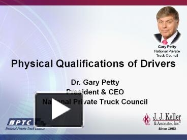 PPT – Dr. Gary Petty PowerPoint presentation | free to view - id ...