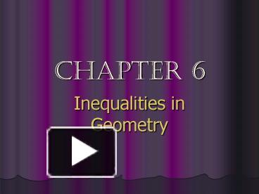 PPT – Inequalities in Geometry PowerPoint presentation | free to view ...