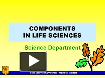 PPT – COMPONENTS IN LIFE SCIENCES PowerPoint presentation | free to ...