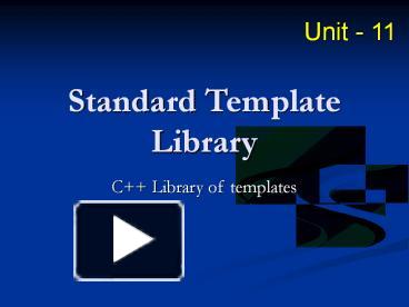 PPT – Standard Template Library PowerPoint presentation | free to ...