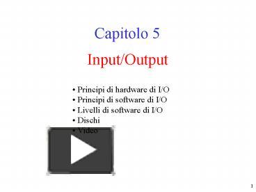 PPT – Input/Output PowerPoint presentation | free to download - id ...