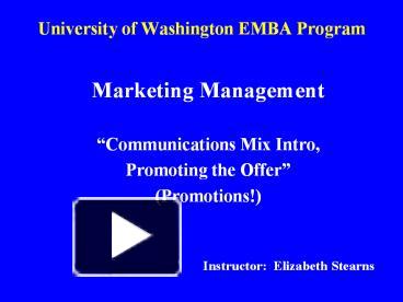 PPT – University of Washington EMBA Program PowerPoint presentation ...