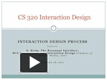 PPT – INTERACTION DESIGN PROCESS PowerPoint presentation | free to ...