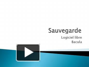 Sauvegarde presentation | free to download