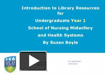 Introduction to Library Resources for presentation | free to download