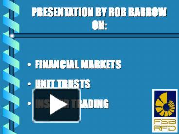 PPT – PRESENTATION BY ROB BARROW ON: PowerPoint presentation | free to ...