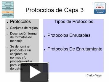 Protocolos de Capa 3 presentation | free to download