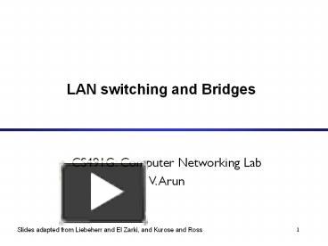 PPT – LAN switching and Bridges PowerPoint presentation | free to ...