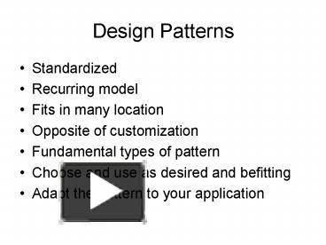 PPT – Design Patterns PowerPoint presentation | free to view - id ...