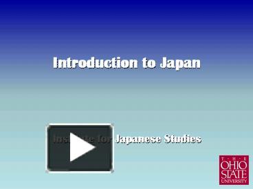 Introduction to Japan presentation | free to view