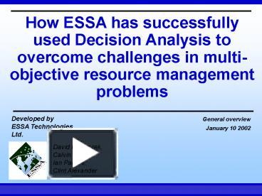 PPT – ESSA Technologies PowerPoint presentation | free to view - id ...