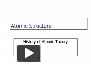 PPT – Atomic Structure PowerPoint presentation | free to view - id ...