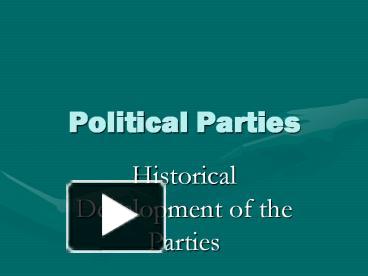 PPT – Political Parties PowerPoint presentation | free to download - id ...