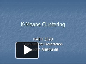 K-Means Clustering presentation | free to download