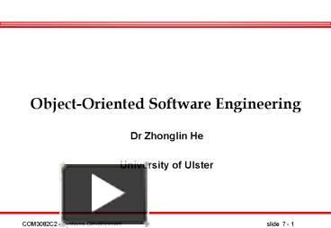 ObjectOriented Software Engineering presentation | free to view