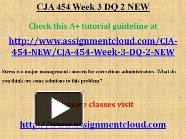 PPT – CJA 454 Week 3 DQ 2 NEW PowerPoint presentation | free to ...