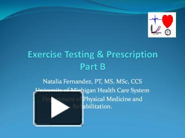 Exercise Testing presentation | free to view