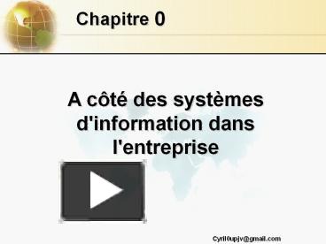 PPT – Chapitre PowerPoint presentation | free to download - id: 73ddc8 ...